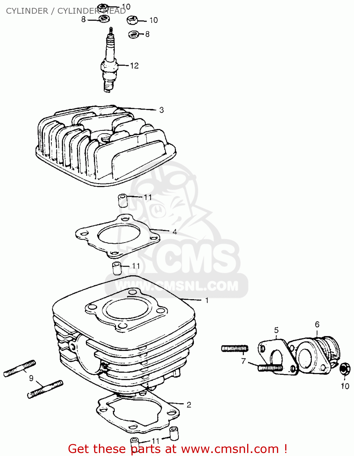 Honda Honda MR50 ELSINORE 1974 K0 USA parts lists and schematics