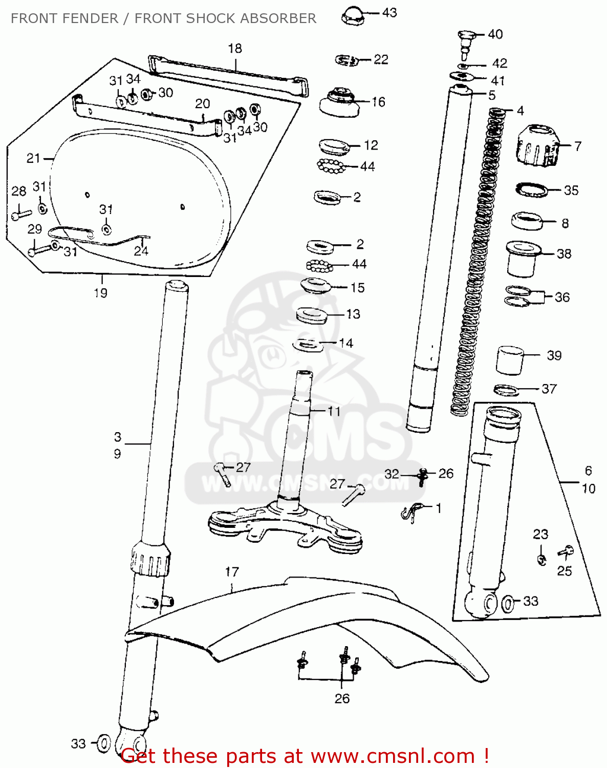 Honda Honda MR50 ELSINORE 1974 K0 USA parts lists and schematics