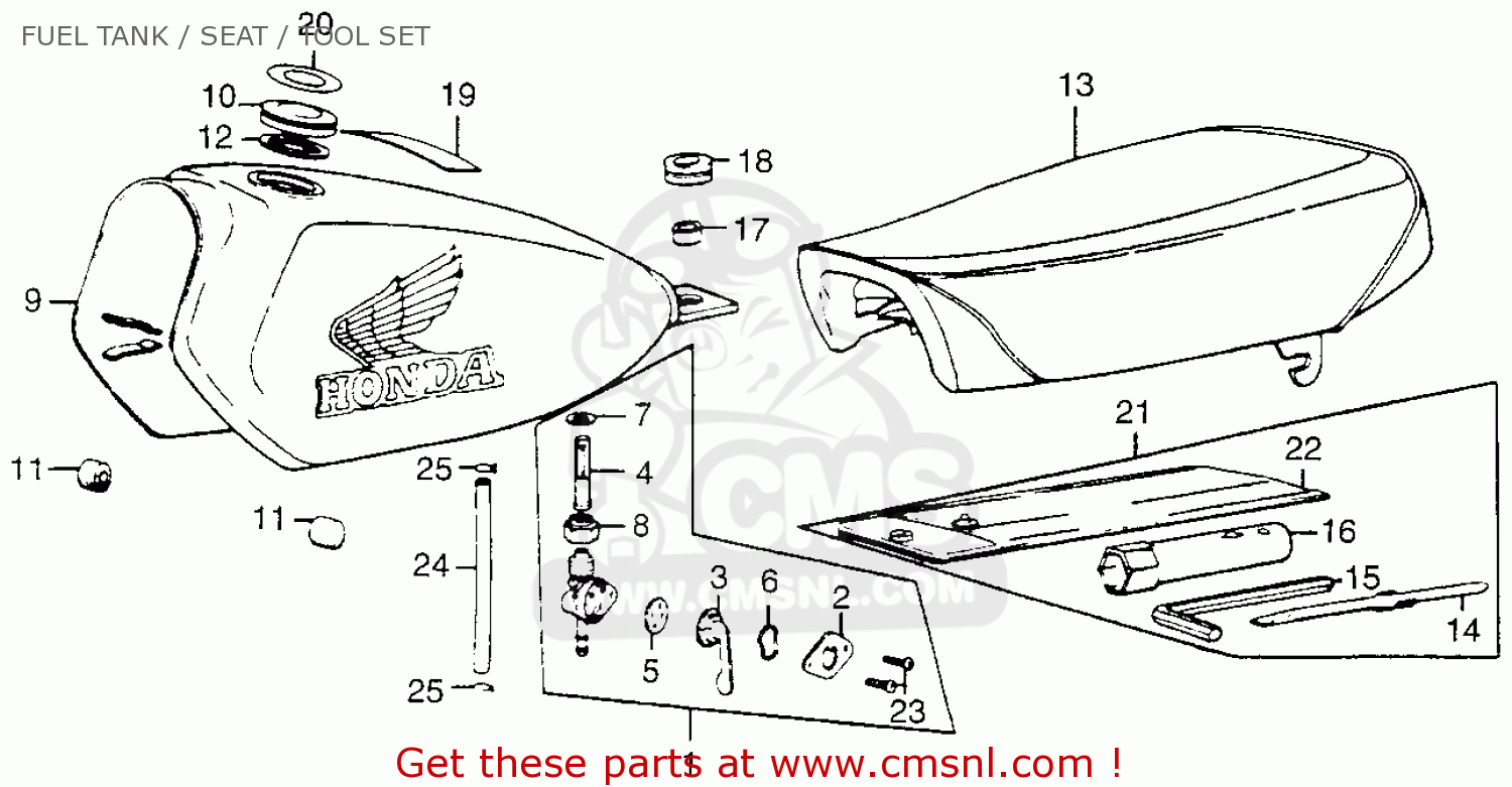 Honda Honda MR50 ELSINORE 1974 K0 USA parts lists and schematics