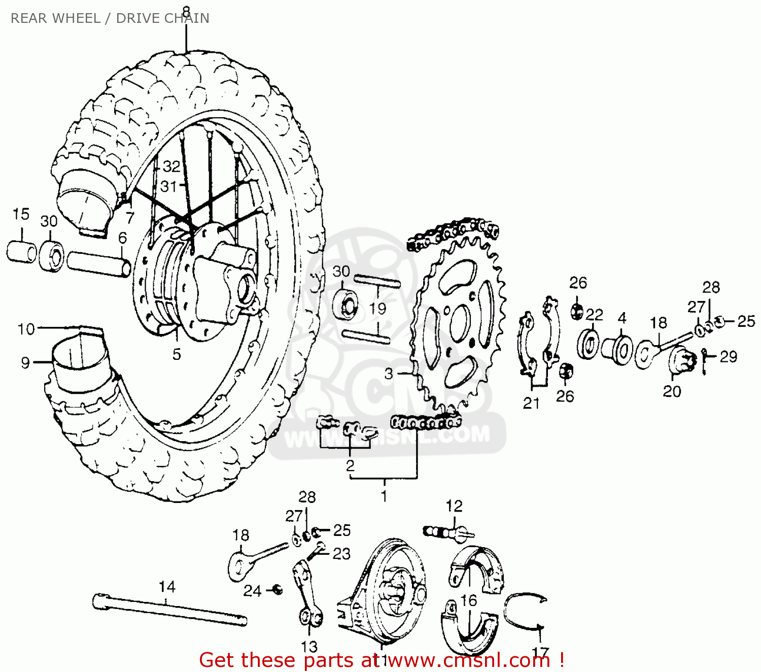 Honda Honda MR50 ELSINORE 1974 K0 USA parts lists and schematics