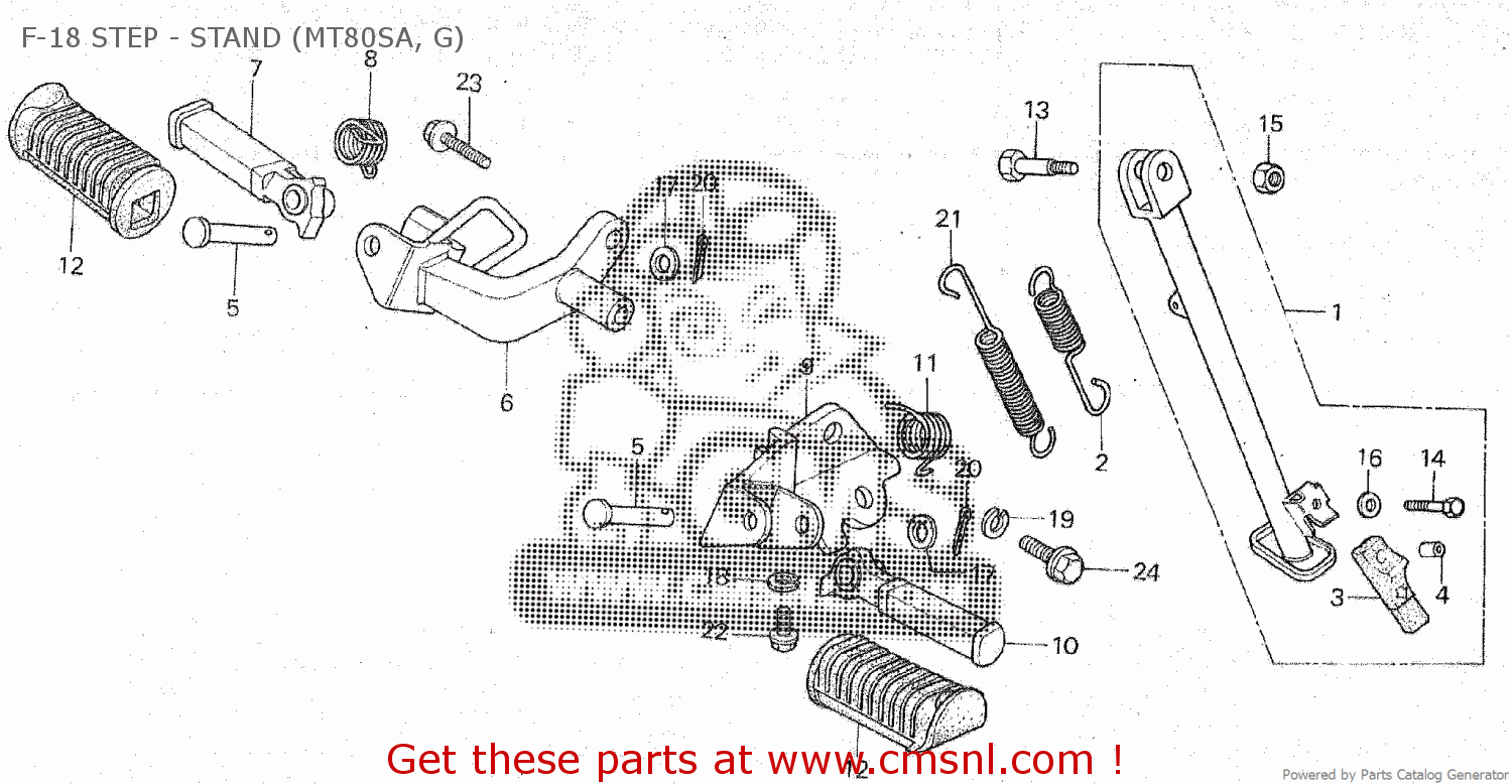 Honda MT80S 1980 (A) parts lists and schematics