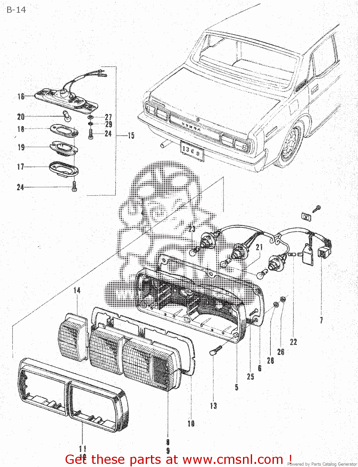 Honda N1300 1969 JDM 77 parts lists and schematics
