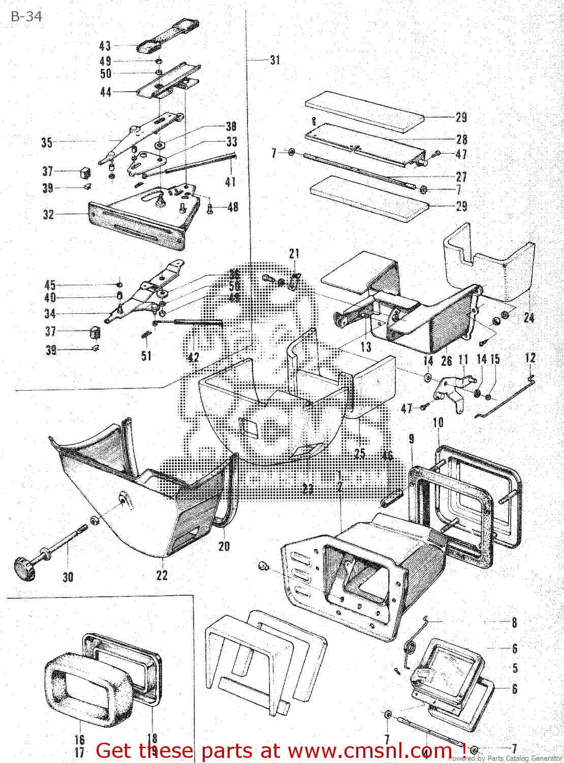 Honda N1300 1969 JDM 77 parts lists and schematics