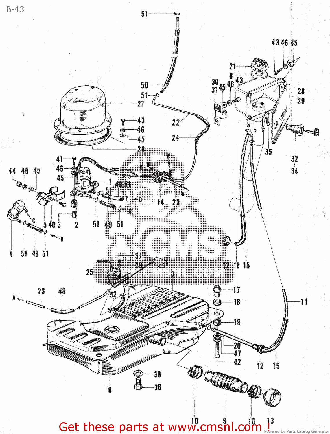 Honda N1300 1969 JDM 77 parts lists and schematics