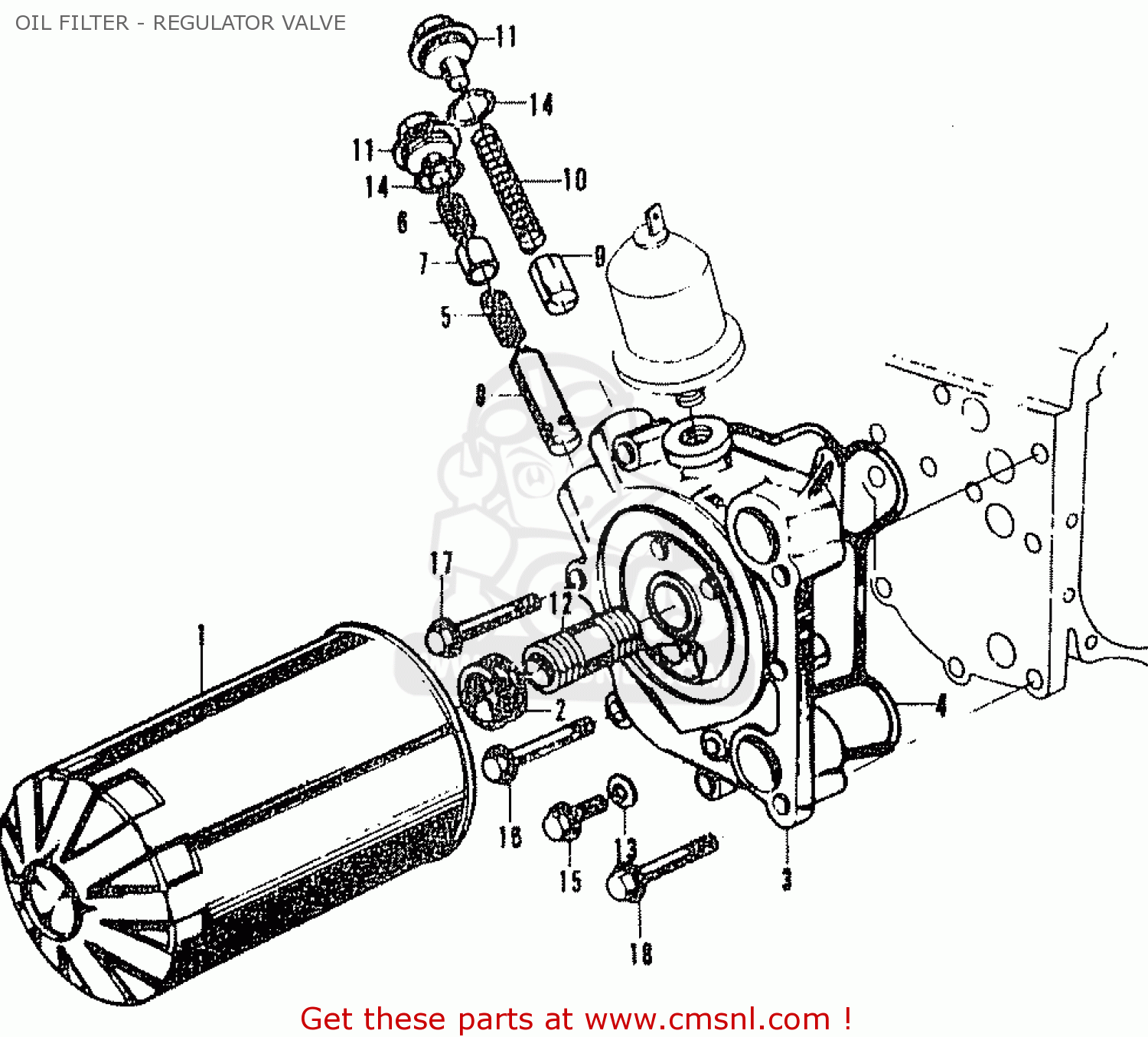 Honda N1300 COUPE 99 9 SERIES (KU KQ KT) OIL FILTER - REGULATOR VALVE ...