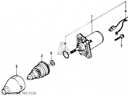 Honda Honda NB50 AERO 50 1986 (G) USA parts lists and schematics