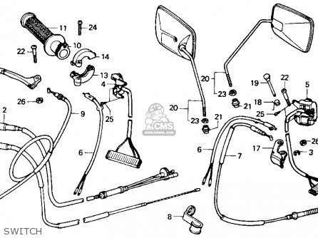 Honda NB50 AERO 50 1986 (G) USA parts lists and schematics
