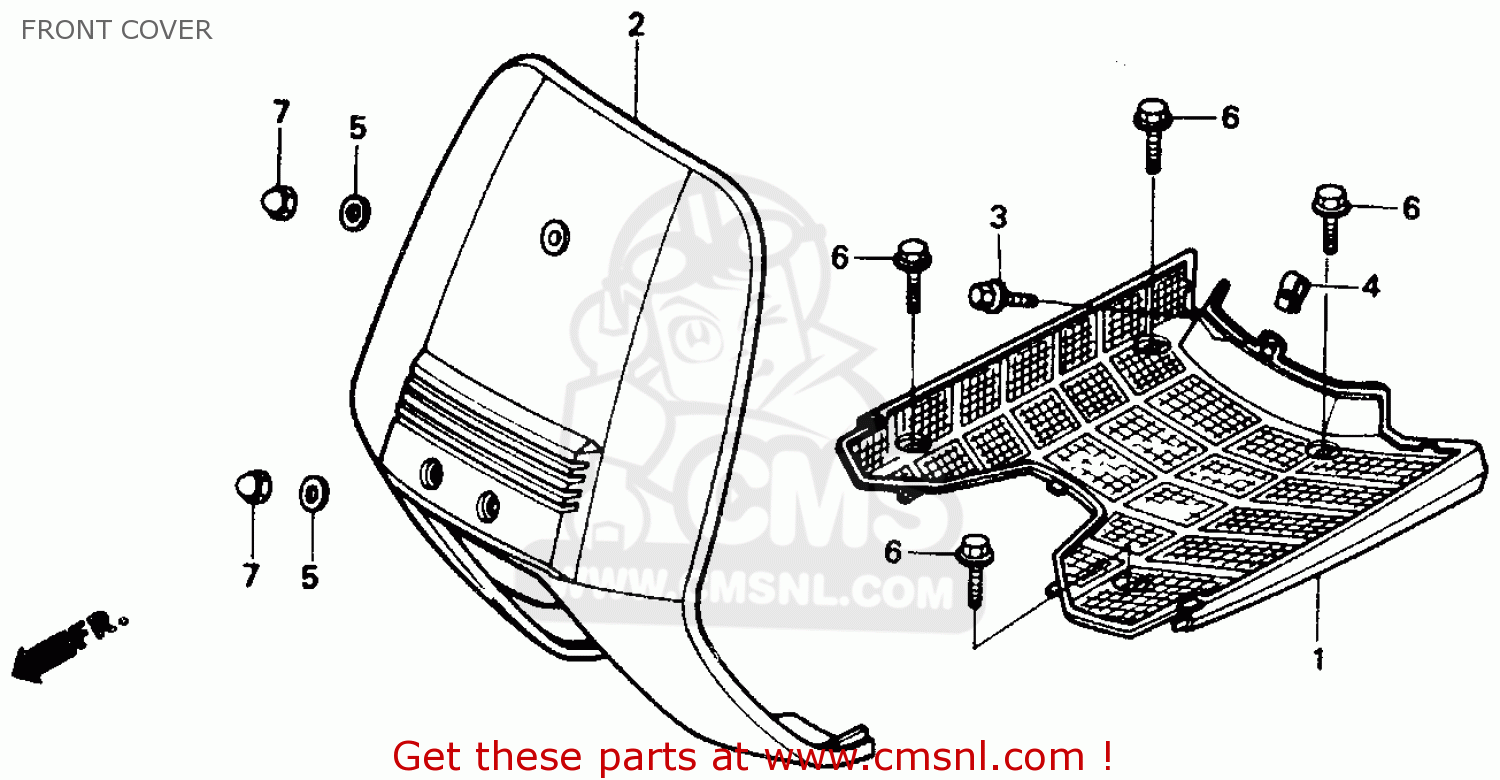 Honda Honda NB50 AERO 50 1987 (H) USA parts lists and schematics