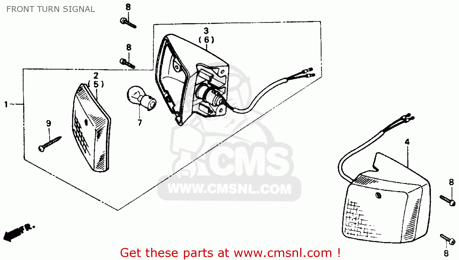 Honda Honda NB50 AERO 50 1987 (H) USA parts lists and schematics