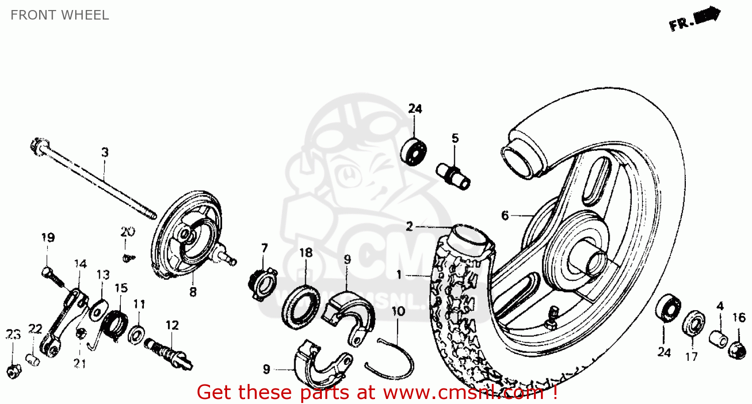 Honda Honda NB50 AERO 50 1987 (H) USA parts lists and schematics