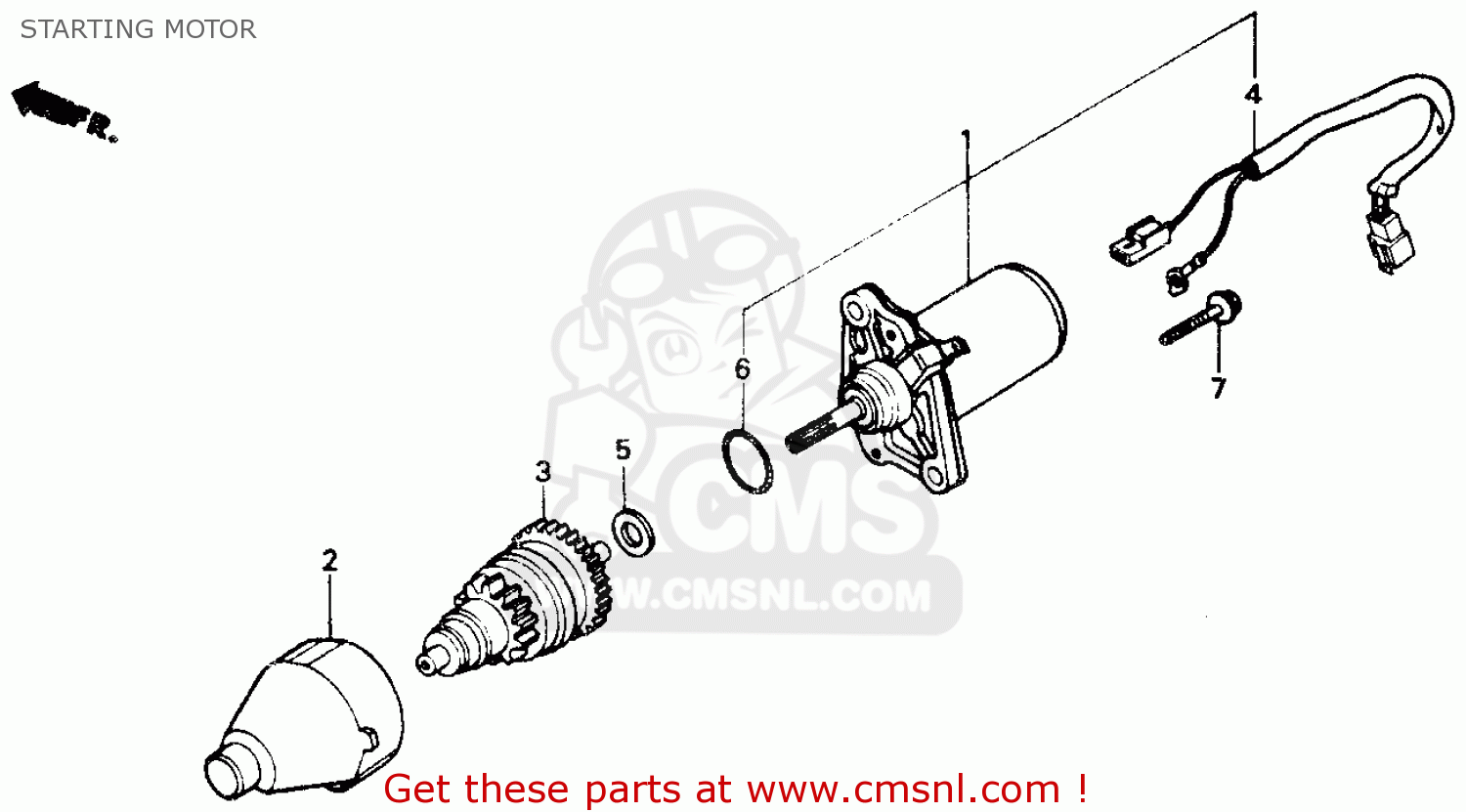 Honda Honda NB50 AERO 50 1987 (H) USA parts lists and schematics