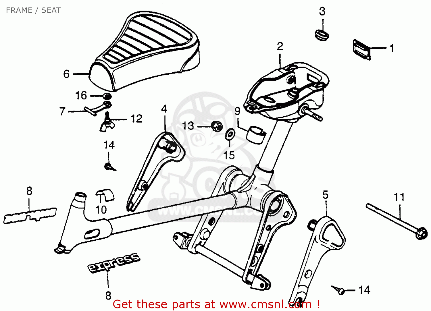 Honda NC50 EXPRESS 1977 USA parts lists and schematics