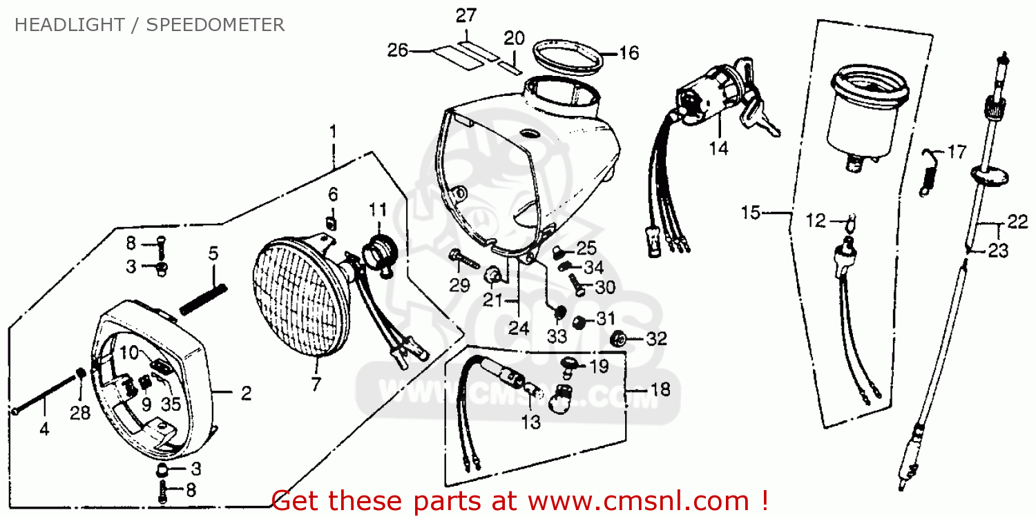 Honda NC50 EXPRESS 1978 USA parts lists and schematics