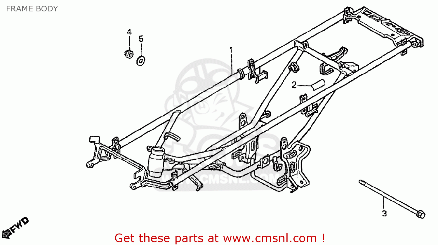 Honda Ncz50 Motocompo 1981 (b) France Frame Body - schematic partsfiche