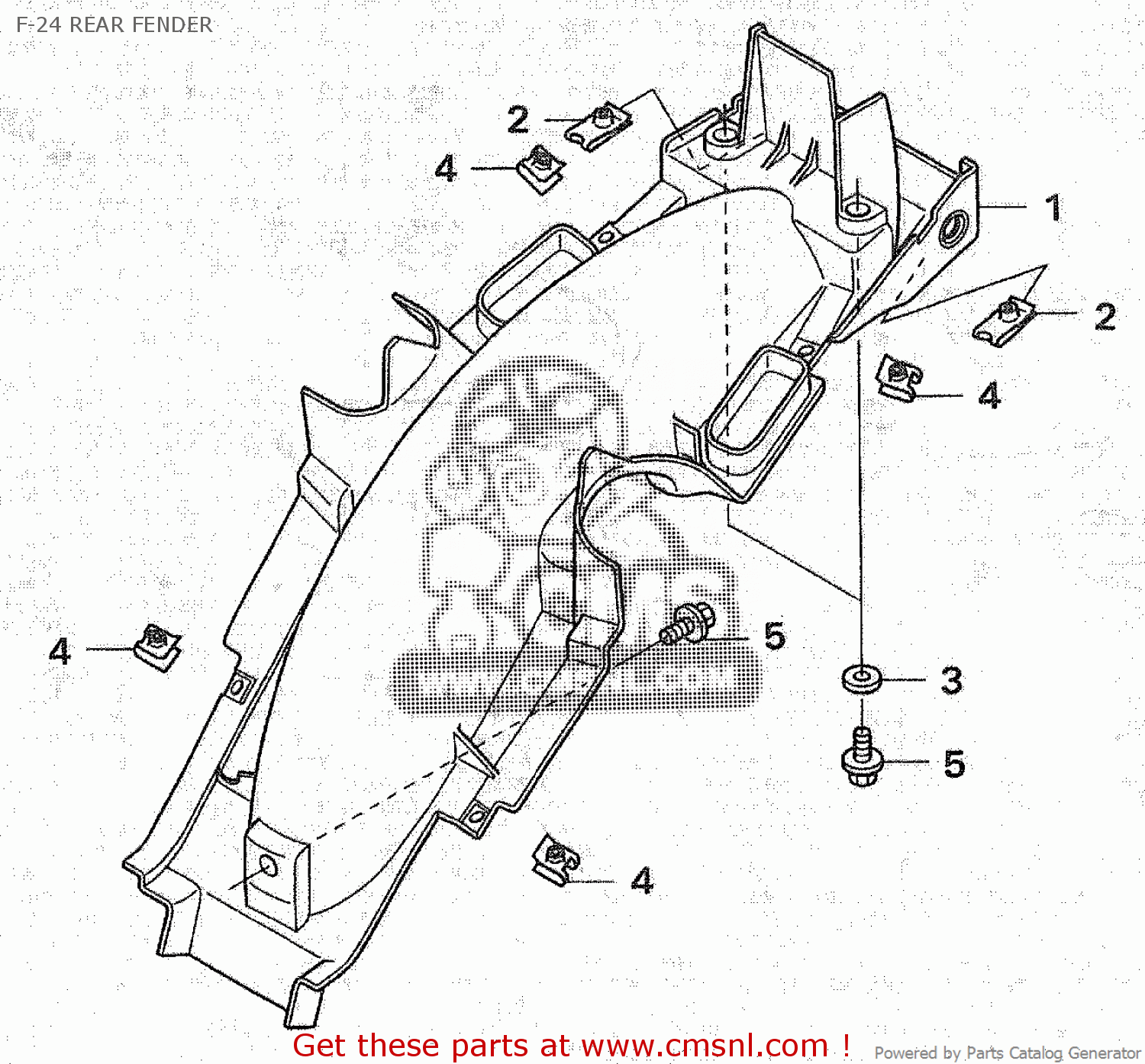 Honda NF100T WAVE 1994 (R) F-24 REAR FENDER - buy F-24 REAR FENDER ...