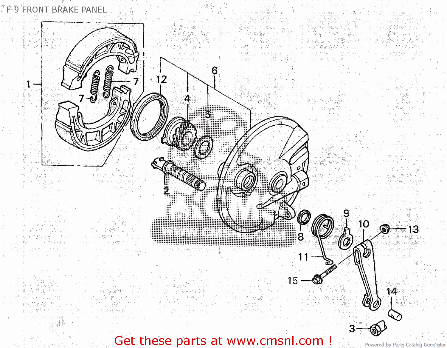 Honda NF100T WAVE 1994 (R) F-9 FRONT BRAKE PANEL - buy F-9 FRONT BRAKE ...