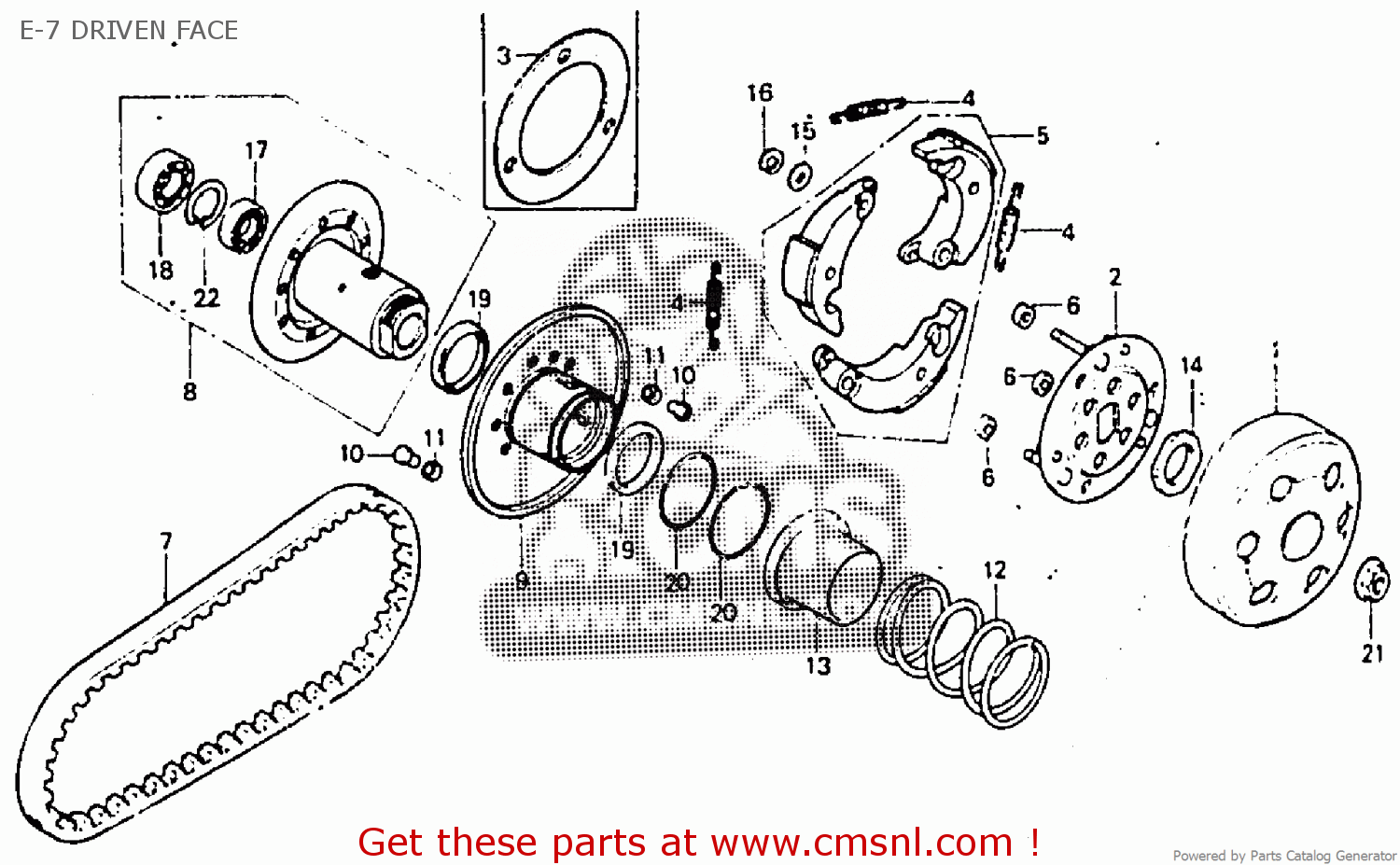 Honda NH125 1986 (G) E-7 DRIVEN FACE - buy E-7 DRIVEN FACE spares online