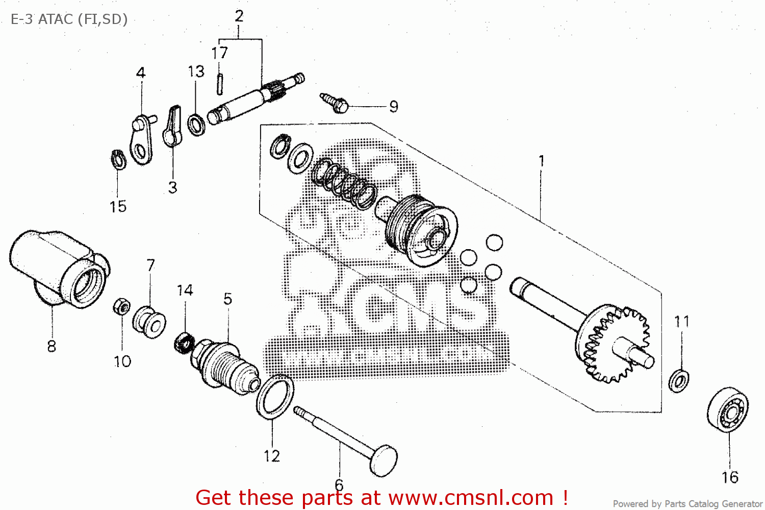 Honda NS125F 1986 (G) E-3 ATAC (FI,SD) - buy E-3 ATAC (FI,SD) spares online