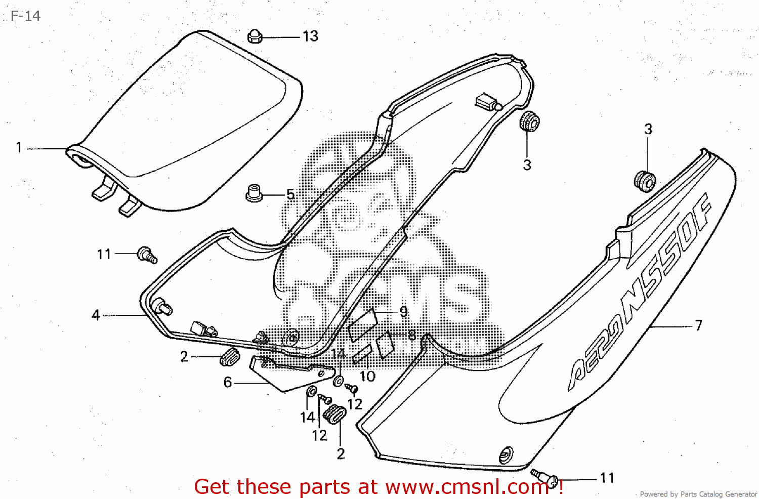 Honda NS50F 1990 (L) JAPAN AC08-150 F-14 - buy F-14 spares online