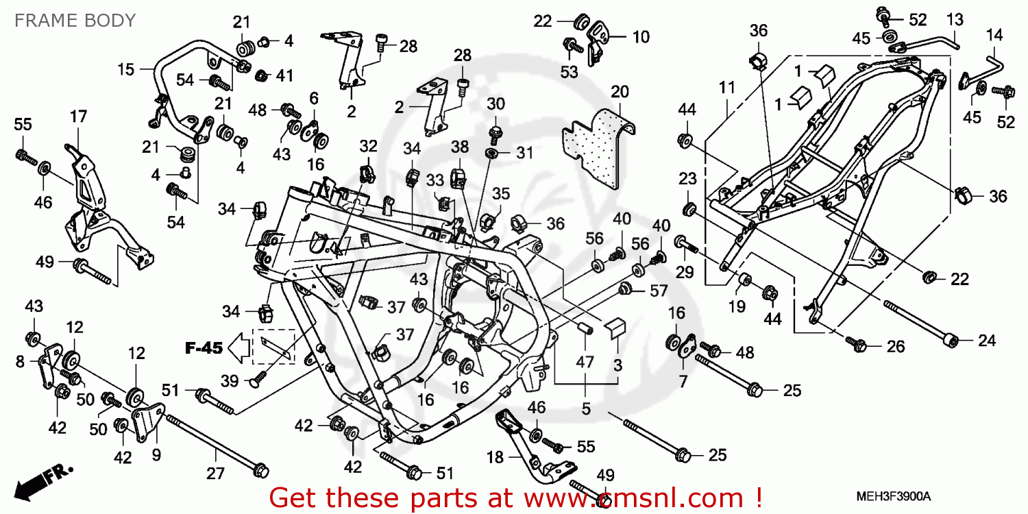 Honda NSA700A DN01 2009 (9) KOREA / MME FRAME BODY - buy FRAME BODY ...
