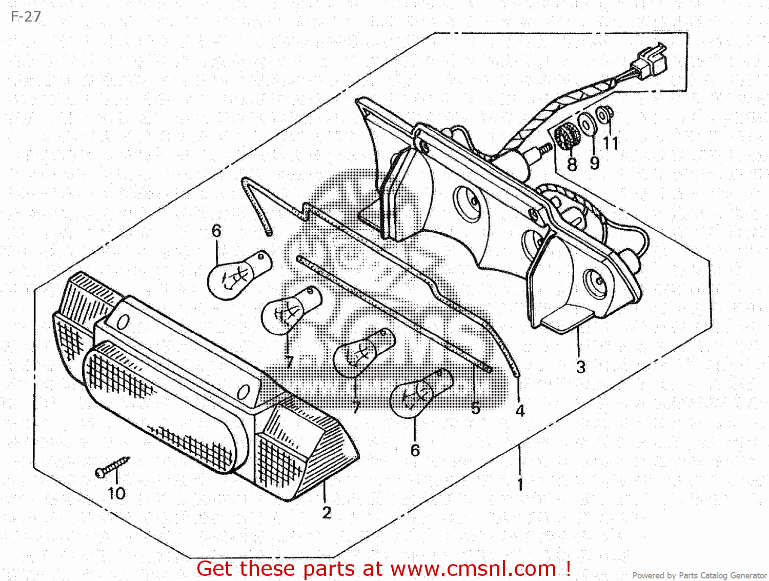 Honda NSR250R 1986 (G) JAPAN MC16-100 parts lists and schematics