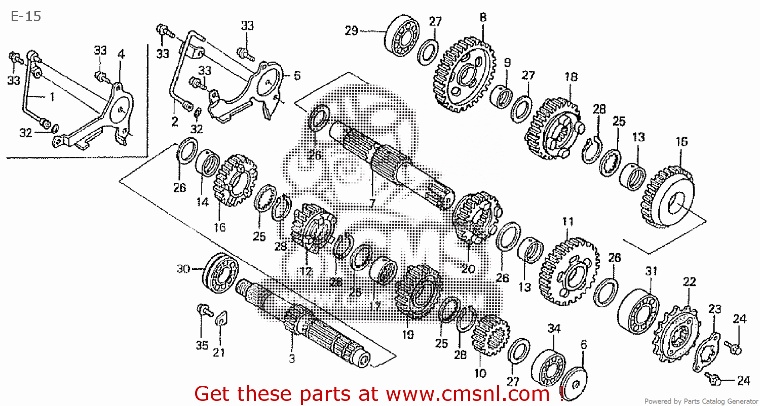 Honda NT400 BROS 1988 (J) JAPAN NC25-100 E-15 - buy E-15 spares online