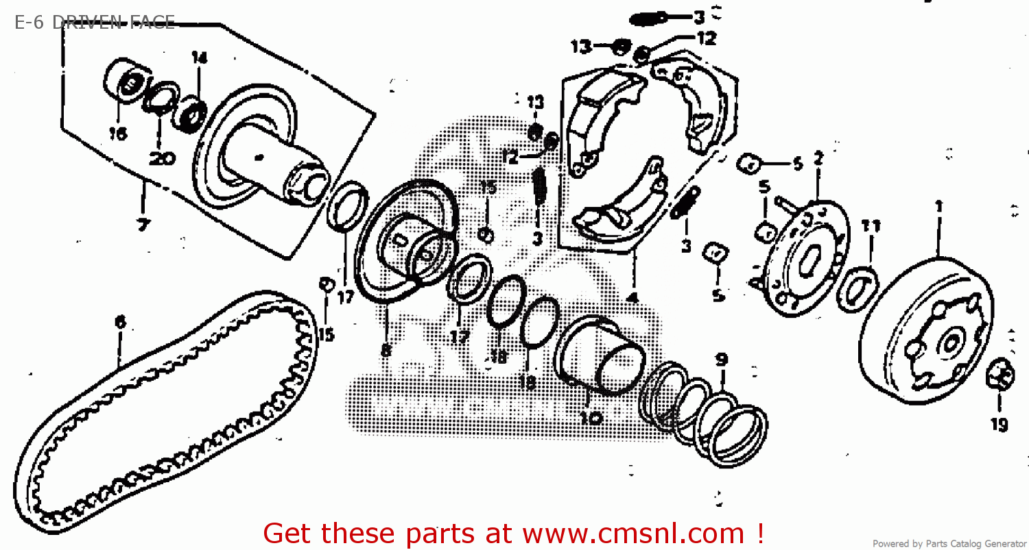 Honda NT50 1985 (F) ENGLAND E-6 DRIVEN FACE - buy E-6 DRIVEN FACE ...