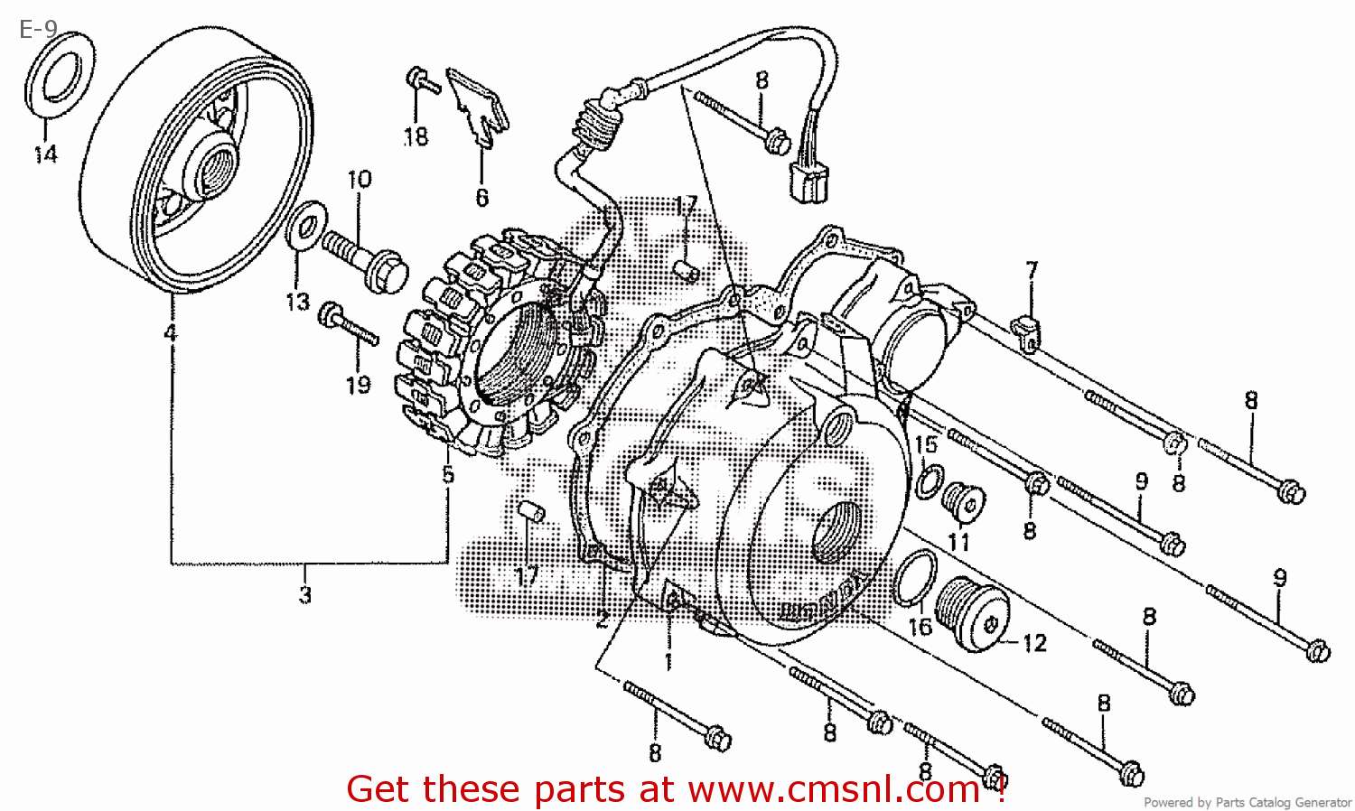 Honda NT650 BROS 1988 (J) JAPAN RC31-100 E-9 - buy E-9 spares online