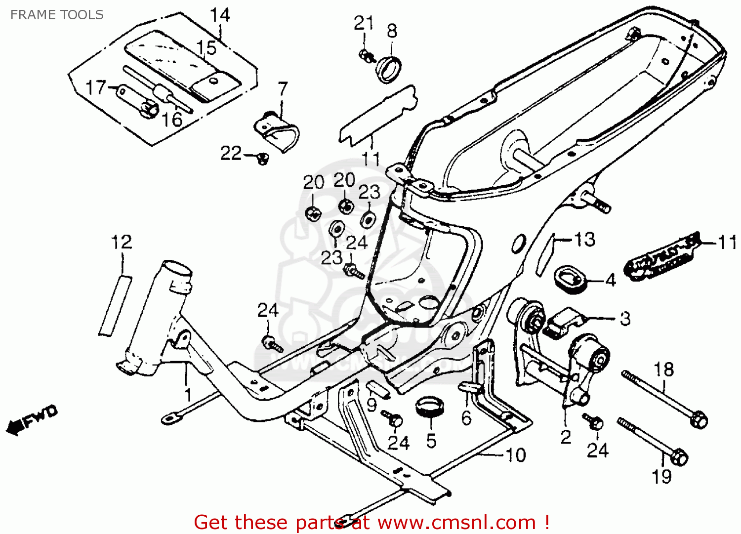 Honda Honda NX50M EXPRESS SR 1981 (B) USA parts lists and schematics