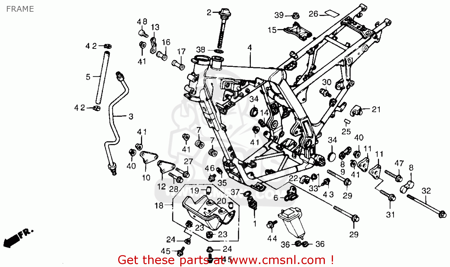 Honda NX650 DOMINATOR 1989 (K) USA parts lists and schematics