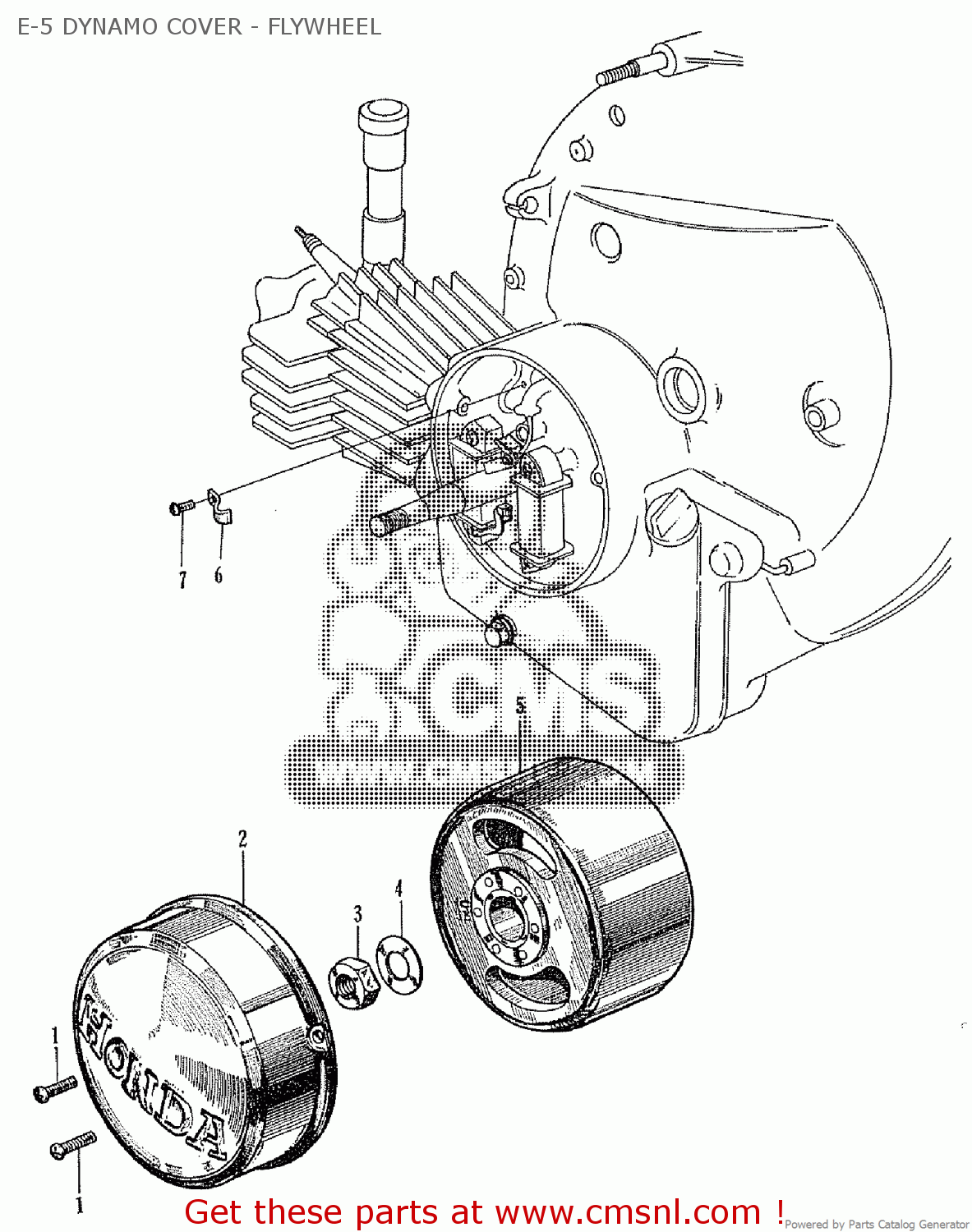 Honda P50 E-5 DYNAMO COVER - FLYWHEEL - buy E-5 DYNAMO COVER - FLYWHEEL ...