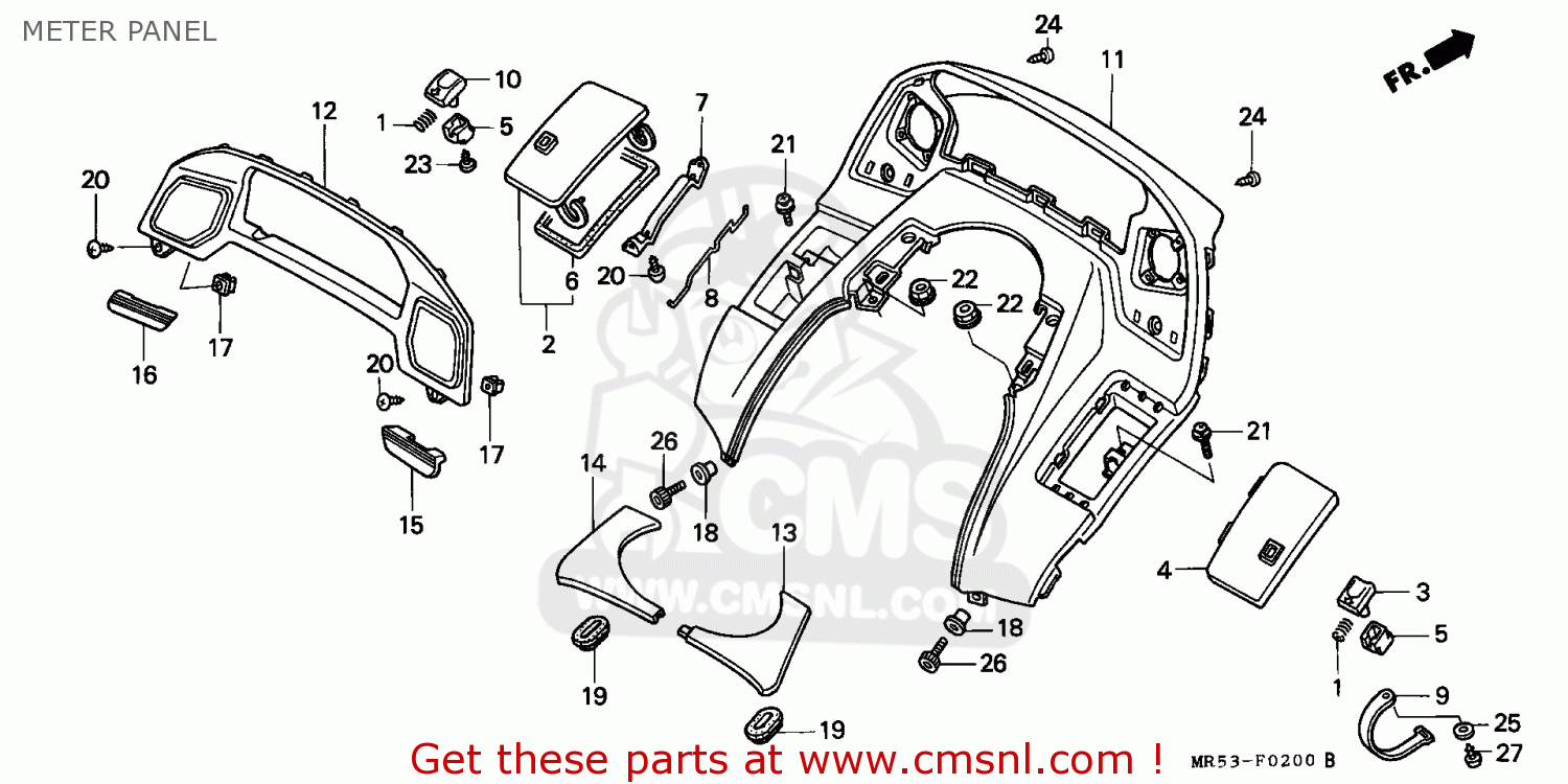 Honda PC800 PACIFIC COAST 1989 (K) CANADA METER PANEL - buy METER PANEL ...