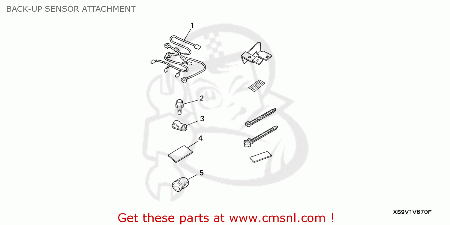 Honda PILOT 2005 (5) 5DR EX (KA) BACK-UP SENSOR ATTACHMENT - buy BACK ...
