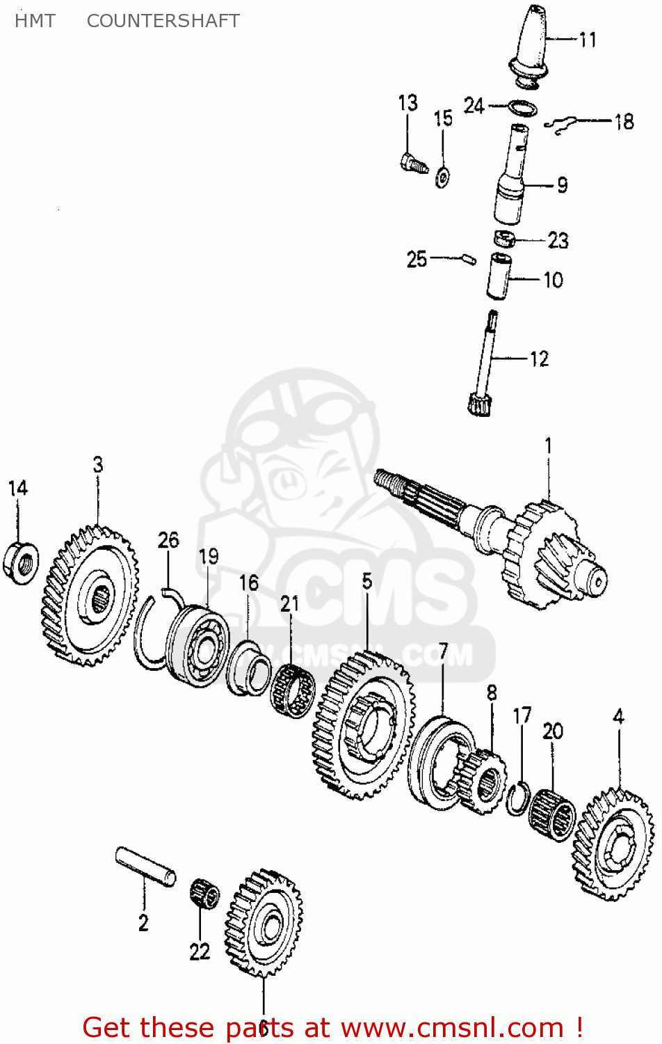 Honda PRELUDE 1979 (Z) 2DR (KA,KH,KL) HMT COUNTERSHAFT - buy HMT ...