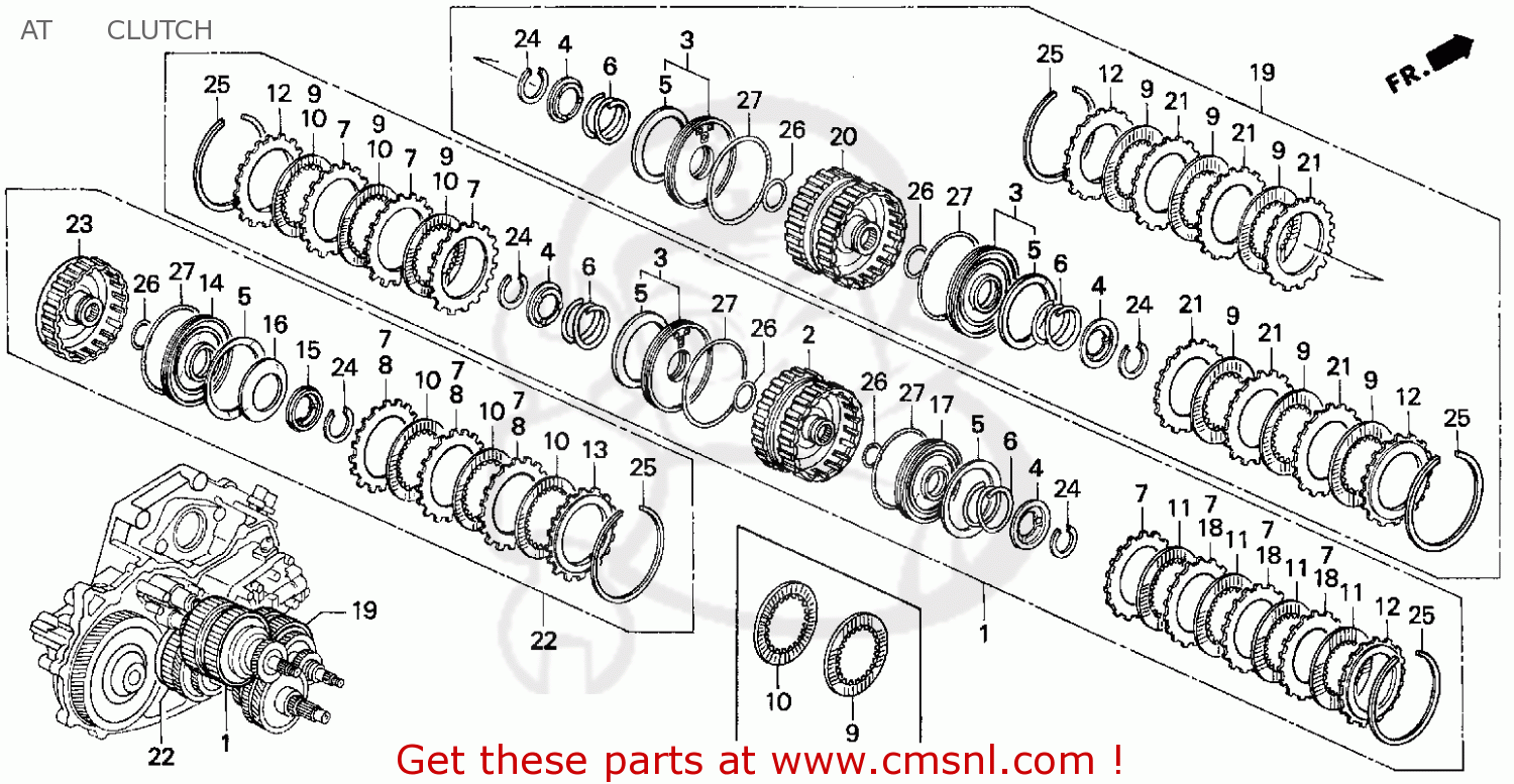 Honda PRELUDE 1992 (N) 2DR SI (KA,KL) AT CLUTCH - buy AT CLUTCH spares ...
