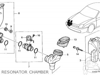 Honda PRELUDE 1998 (W) 2DR TYPESH (KA) parts lists and schematics