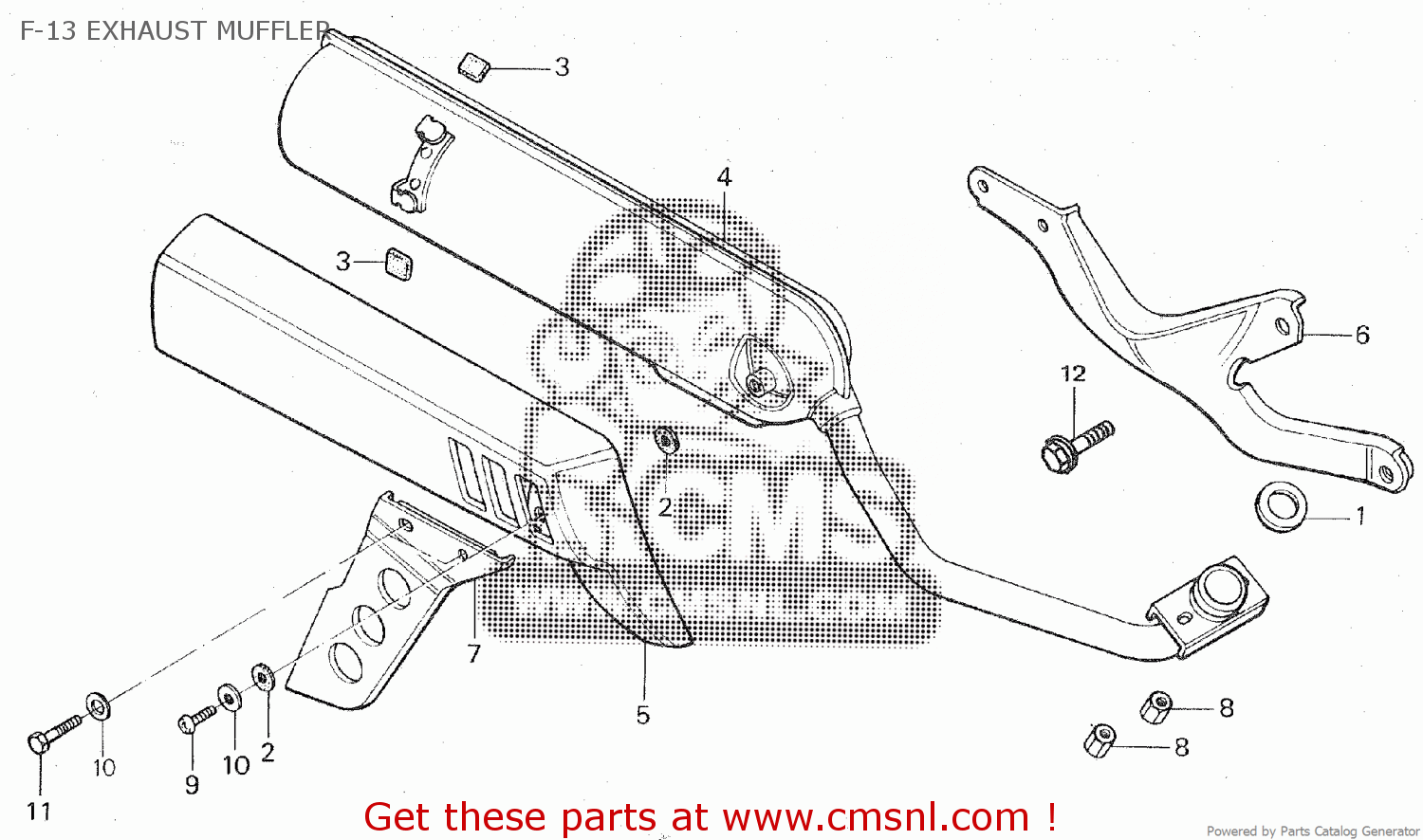 Honda PX50 1980 (A) BELGIUM F-13 EXHAUST MUFFLER - buy F-13 EXHAUST ...
