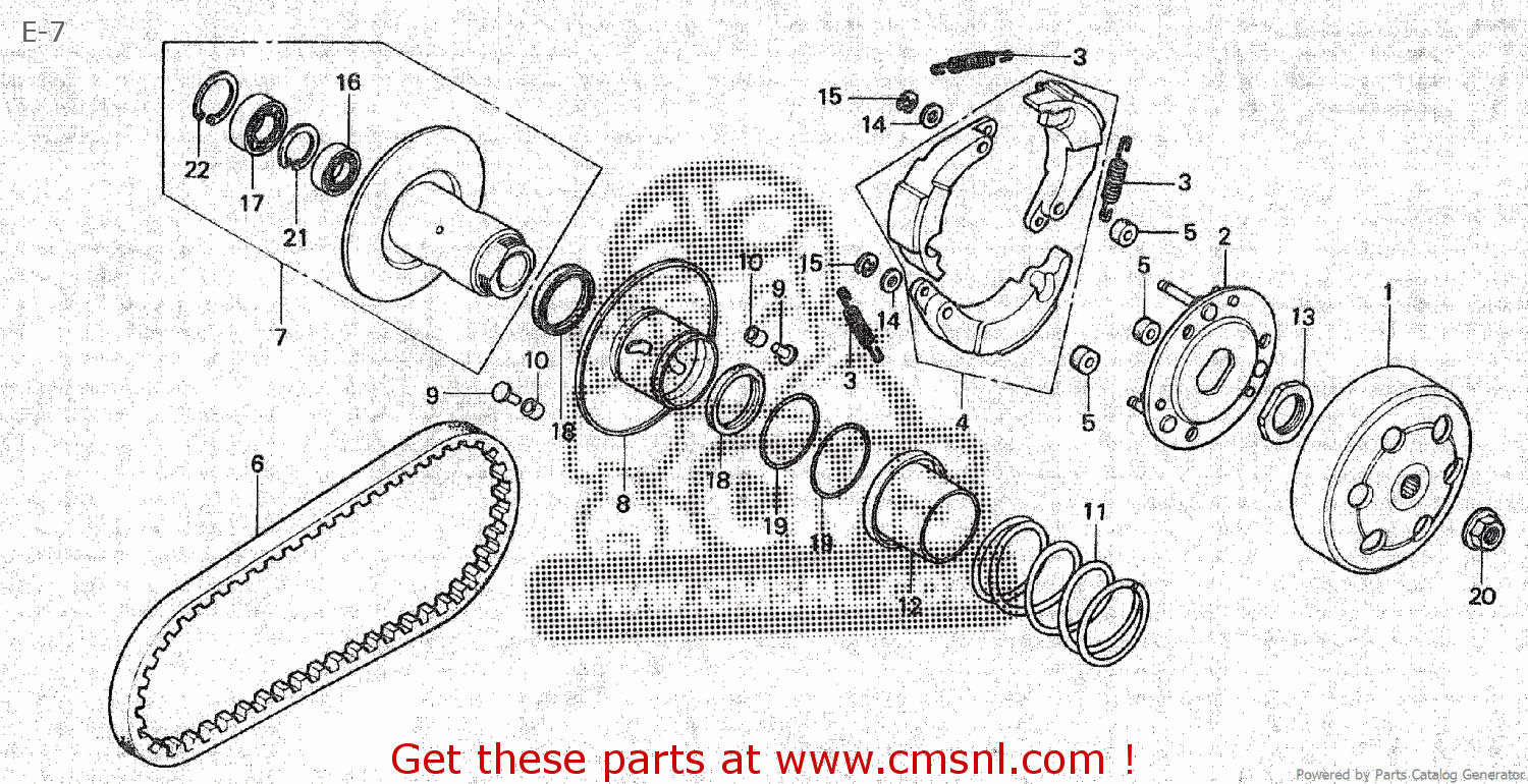 Honda PZ50DB TYPE 1 TYPE 2 1984 (D) JAPAN E-7 - buy E-7 spares online