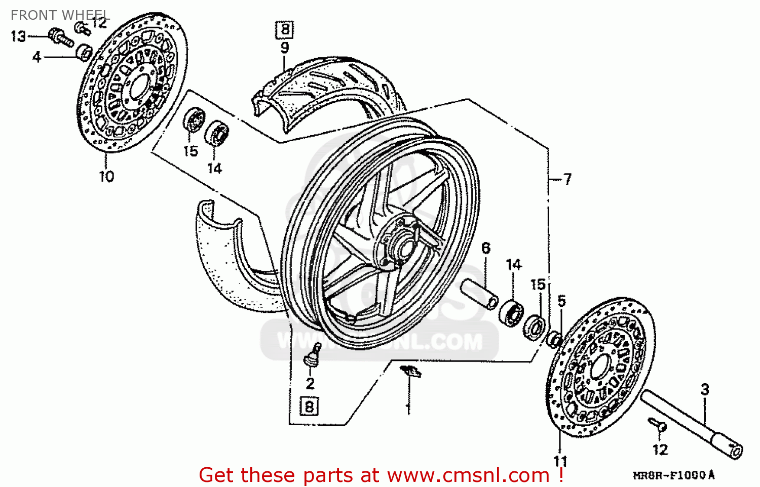 Honda RVF400RT *Rt-II NC35 JAPANESE DOMESTIC FRONT WHEEL - buy FRONT ...