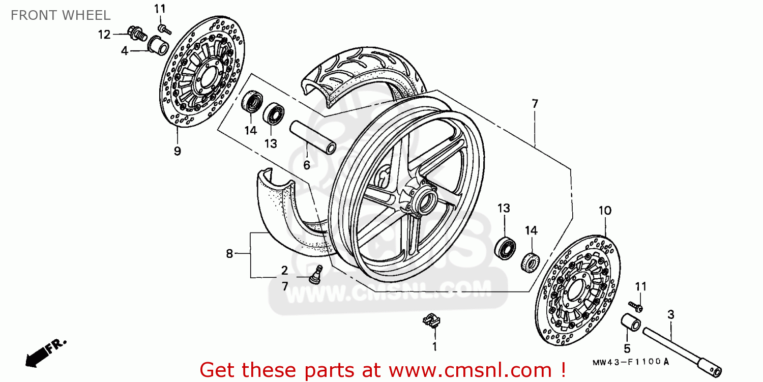 Honda RVF750R RC45 1994 (R) EUROPEAN DIRECT SALES / KPH parts lists and ...
