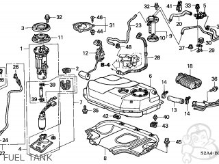 Honda S2000 2000 (Y) 2DR S2000 (KA) parts lists and schematics
