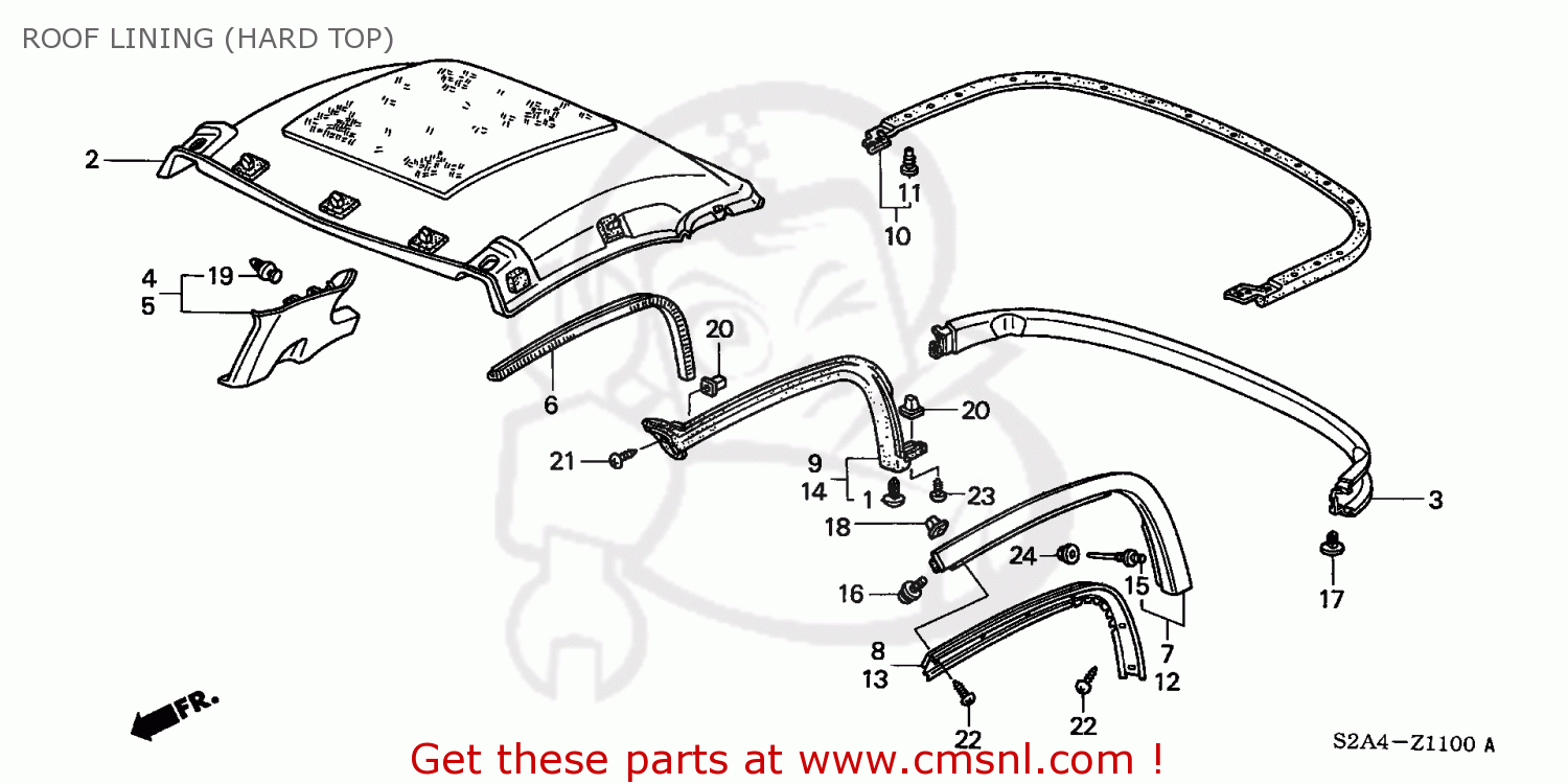 Honda S2000 2000 (Y) 2DR S2000 (KA) ROOF LINING (HARD TOP) - buy ROOF ...