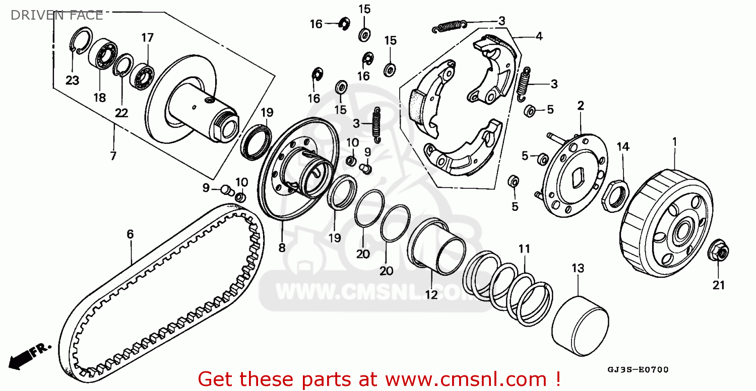 Honda SH50D SCOOPY 1993 (P) ENGLAND MKH DRIVEN FACE - buy DRIVEN FACE ...