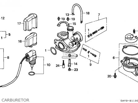 Honda SJ50 BALI 1993 (P) ENGLAND parts lists and schematics