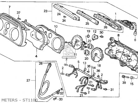 Honda Honda ST1100 1998 (W) USA CALIFORNIA parts lists and schematics