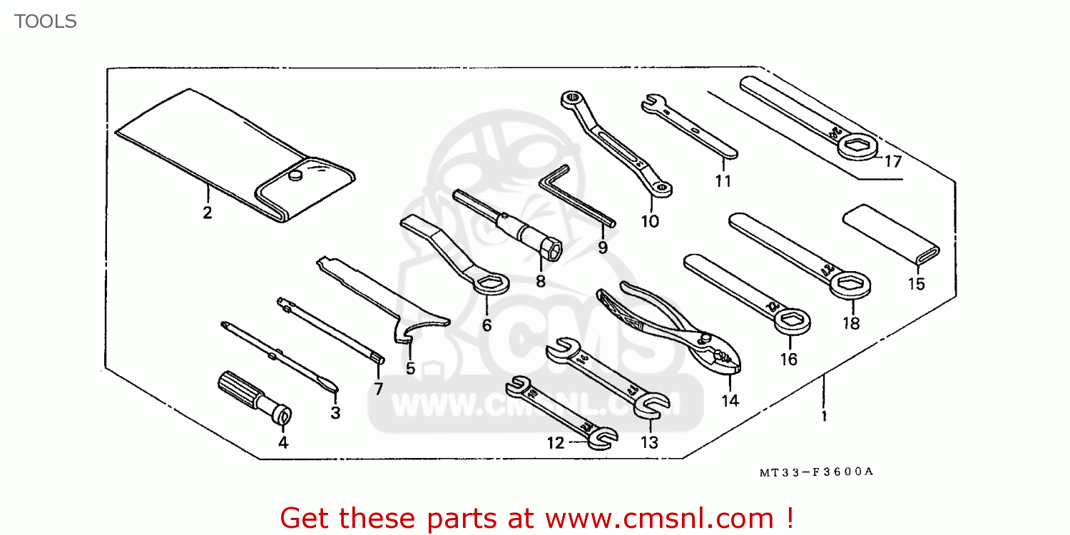 Honda ST1100 PANEUROPEAN 1990 (L) GERMANY / KPH TOOLS - buy TOOLS ...