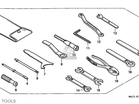 Honda ST1100 PANEUROPEAN 1998 (W) ENGLAND parts lists and schematics