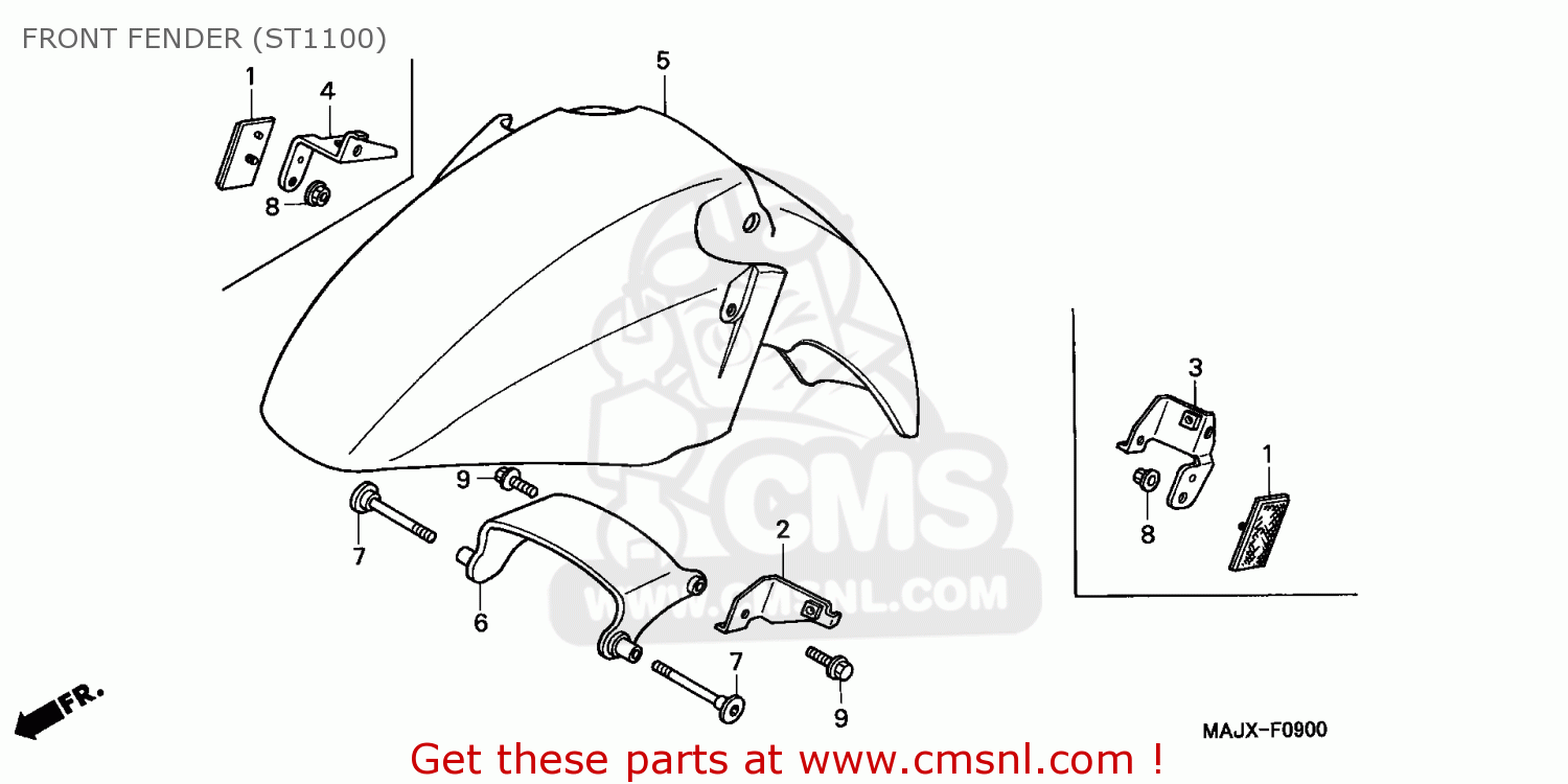 Honda Honda ST1100 PANEUROPEAN 2000 (Y) ENGLAND parts lists and schematics