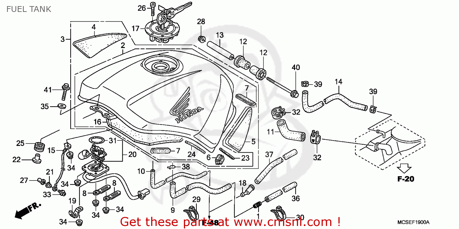 Honda ST1300 PANEUROPEAN 2008 (8) ENGLAND / MKH MME FUEL TANK - buy ...