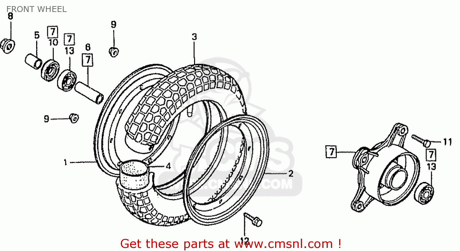 Honda ST50S DAX JAPAN FRONT WHEEL - buy FRONT WHEEL spares online